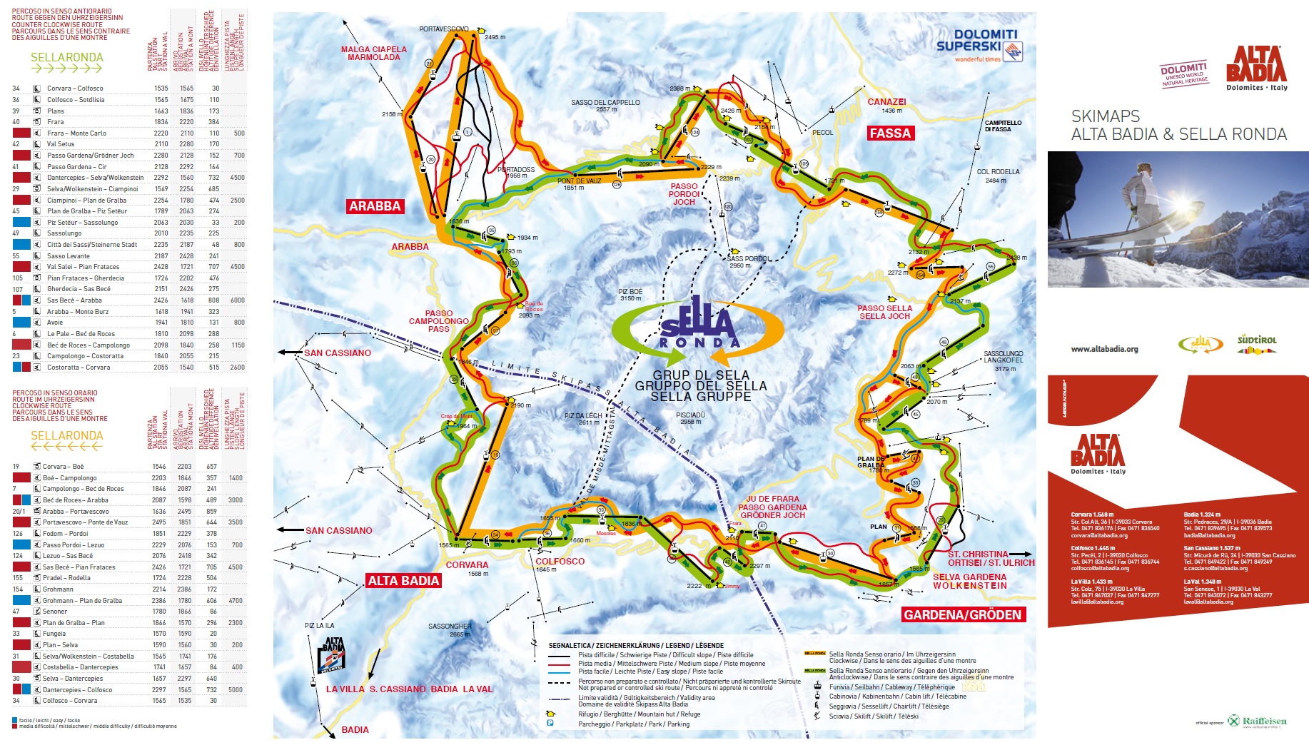 Pistekaart Alta Badia